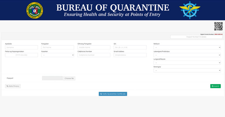 Bureau of Quarantine launched Online Processing of Quarantine Certificates