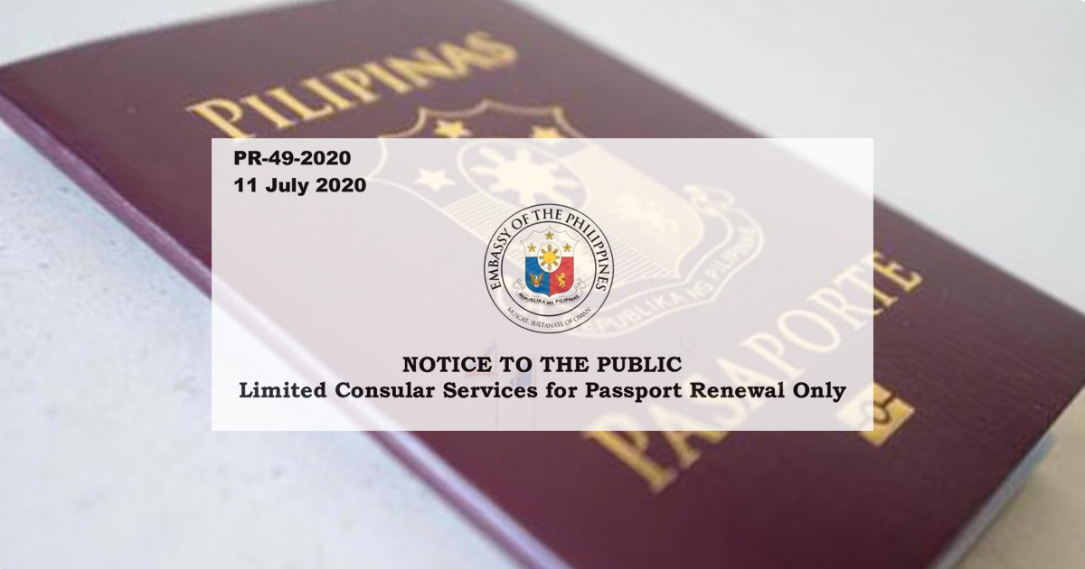 Limited Consular Services for Passport Renewal Only
