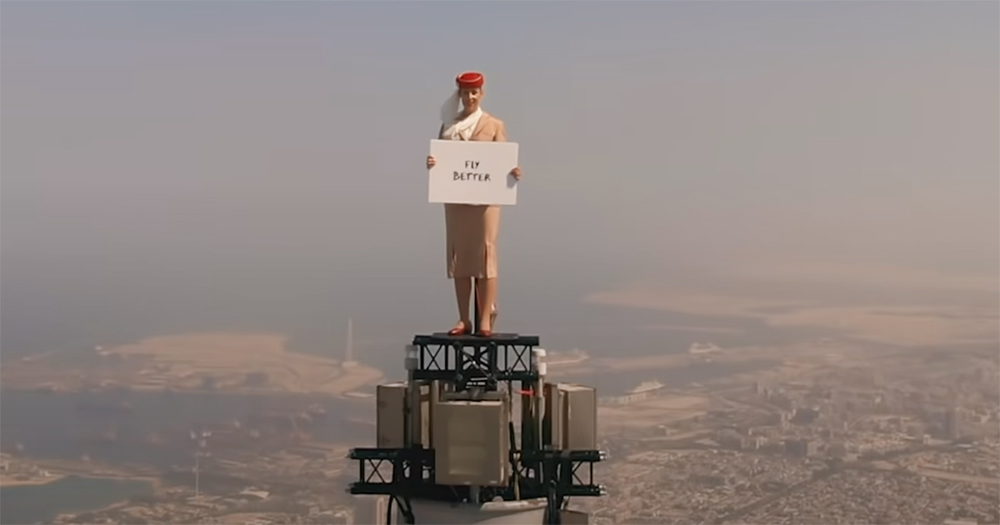 Highest ads ever filmed: We’re on top of the world by Emirates Airline