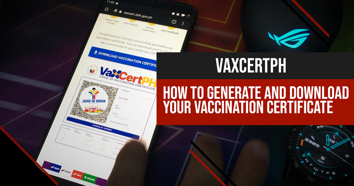 VaxCertPH: How to generate and download your vaccination certificate