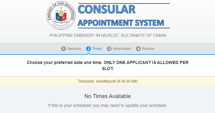 Why there is no available slot for passport renewal?