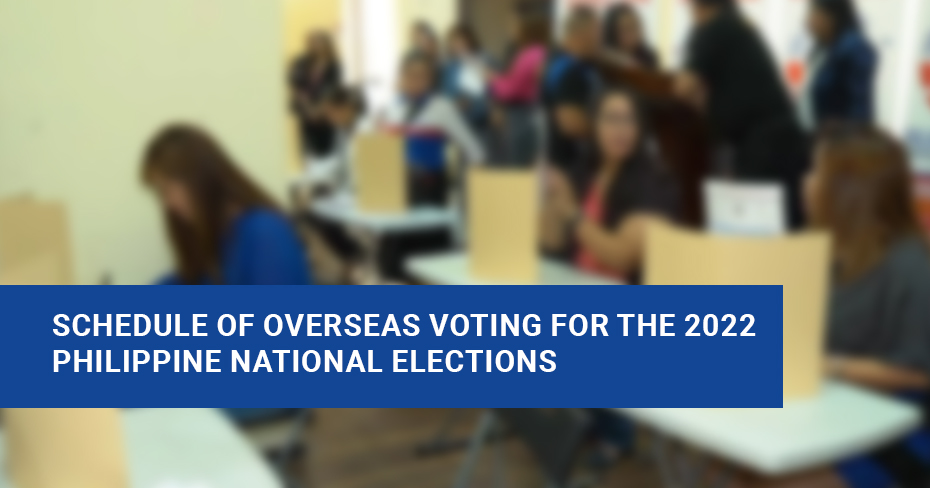 Schedule of Overseas Voting 2022
