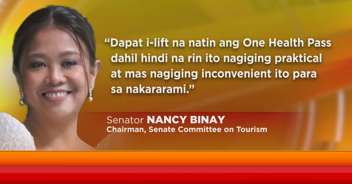 Senator Nancy Binay calls for lifting of Onehealthpass