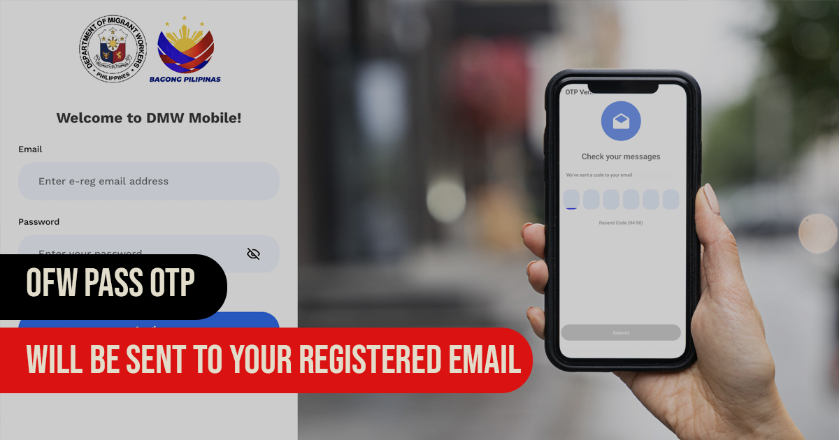 OFW Pass OTP will be sent to your registered email